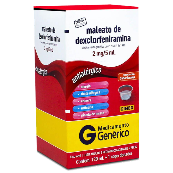 Essencyal Farma | XAROPE DEXCLORFENIRAMINA 2MG/5ML FRASCO 120ML CIMED