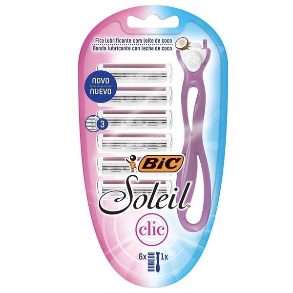 Estrela Supermercados | APARELHO BIC SOLEIL CLIC 1+5 CARTUCHOS