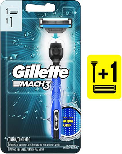 Estrela Supermercados | APARELHO GILLETE MACH 3 AQUA GRIP SENSITIVE 1UN
