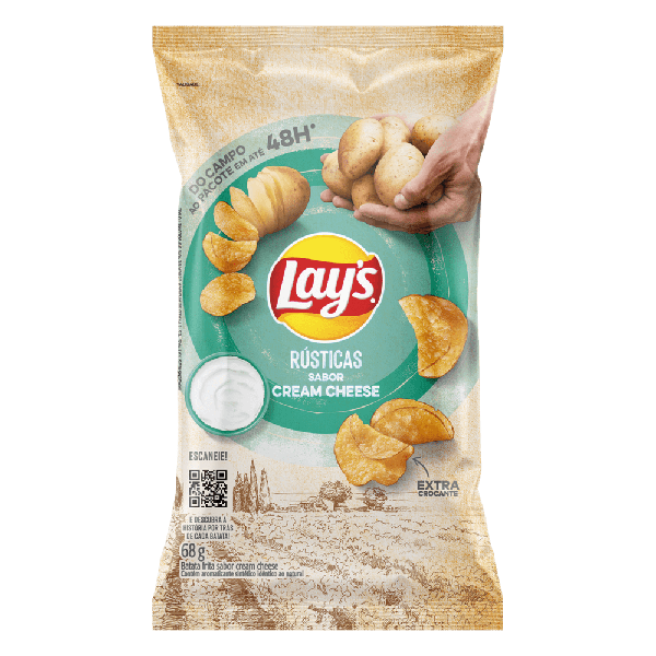 Estrela Supermercados | BATATA LAYS RUSTICAS CREAM CHESSE 68GR