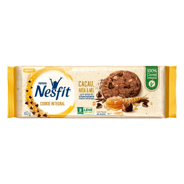 Estrela Supermercados | BISCOITO NESFIT COOKIE CACAU AVEIA E MEL 60G