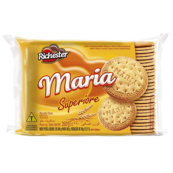 Estrela Supermercados | BISCOITO RICHESTER MARIA 350GR