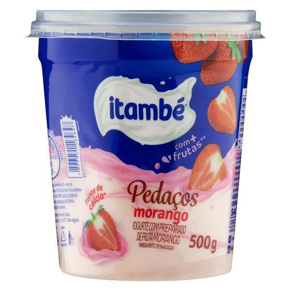Estrela Supermercados | IOGURTE ITAMBE PEDACOS MORANGO POTE 500G