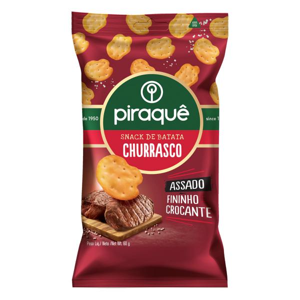 Estrela Supermercados | BISCOITO PIRAQUE SNACK DE BATATA CHURRASCO 60G