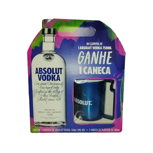 Empório Norte Sul | KIT VODKA ABSOLUT 750ML + CANECA ACRILICO