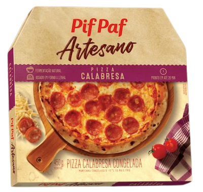 Paxá Supermercados | PIZZA PIF PAF 450G CALABRESA ARTESANAL