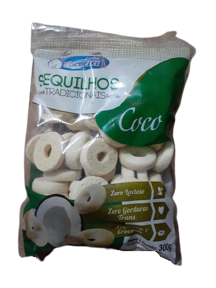 Paxá Supermercados | SEQUILHOS EBENÉZER COCO 300G