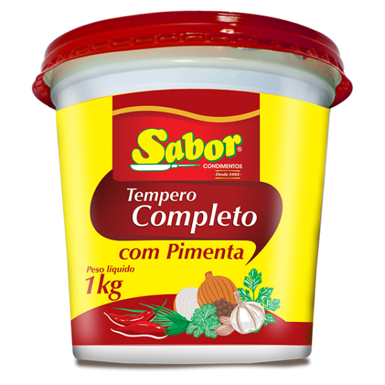 Paxá Supermercados | TEMPERO SABOR CONDIMENTOS COMPLETO COM PIMENTA 1KG