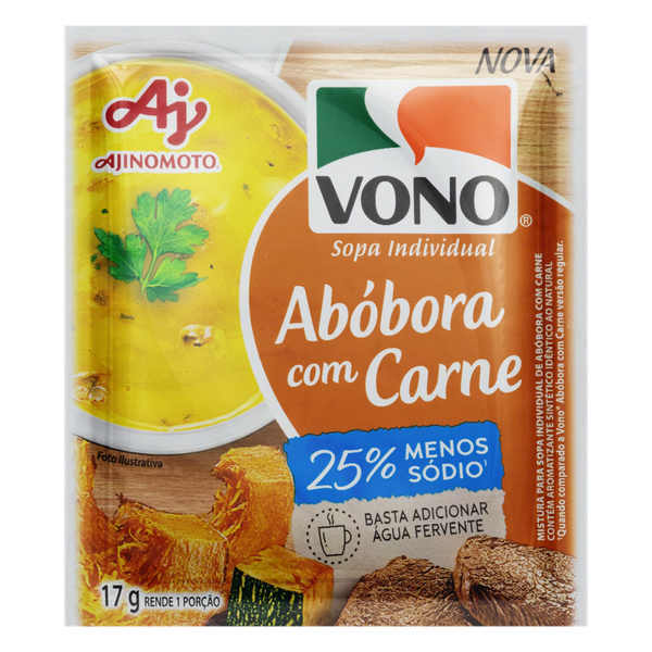 Peruzzo Supermercados - Bagé | SOPA VONO CHEF MEN SOD ABOB/CARNE 17G