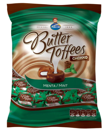 Loja 09 (Av Belvedere) | BALA BUTTER TOFFEES 100G ESPECIAL CHOKKO MENTA