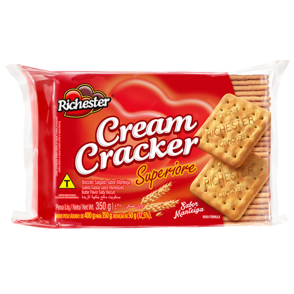 Supermercado Catalão | BISCOITO RICHESTER CREAM CRACKER SUPERIORE 350G
