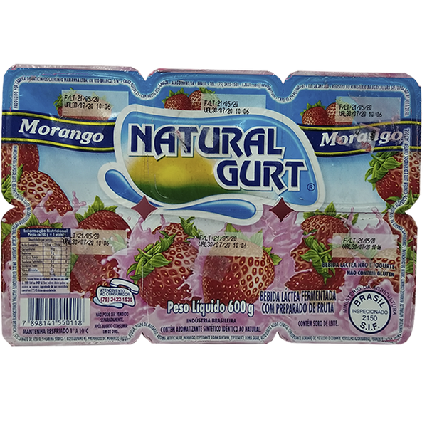 Supermercado Santa Fé | POLPA NATURAL GURT MORANGO 600G (DANONE)